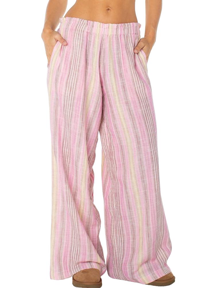 ROXY Roxy Offshore Stripe Wide Leg Cotton Pants